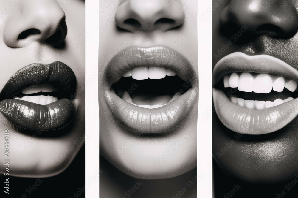 a poster with four types of mouths in front of one - Generative AI ...