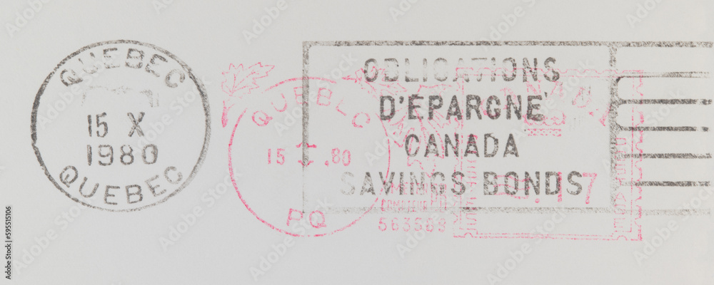 briefmarke stamp vintage retro alt old quebec 1980 canada kanada savig ...