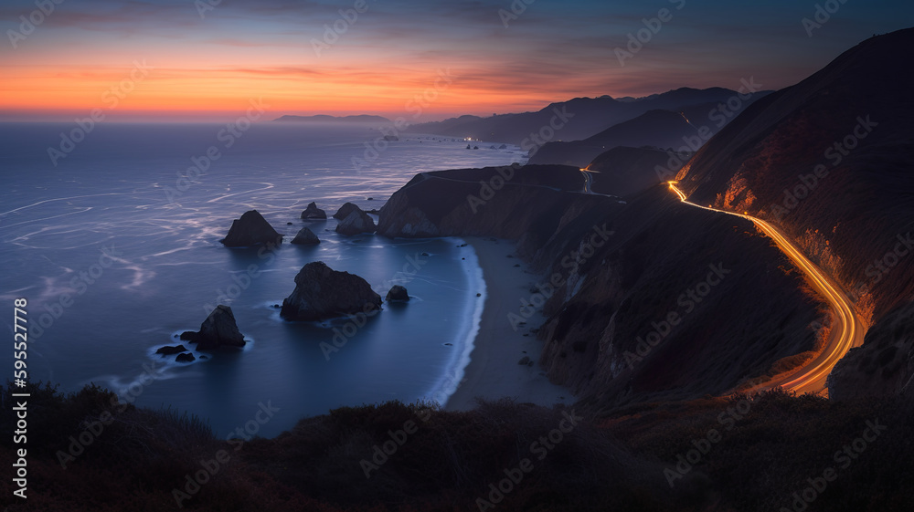 A mesmerizing, panoramic photograph of the legendary California Route 1 ...