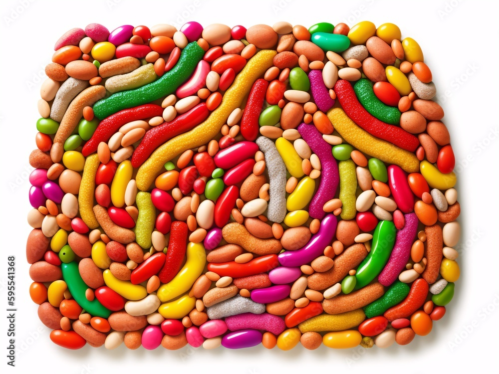 A colorful diagram of the human digestive system on a white background ...