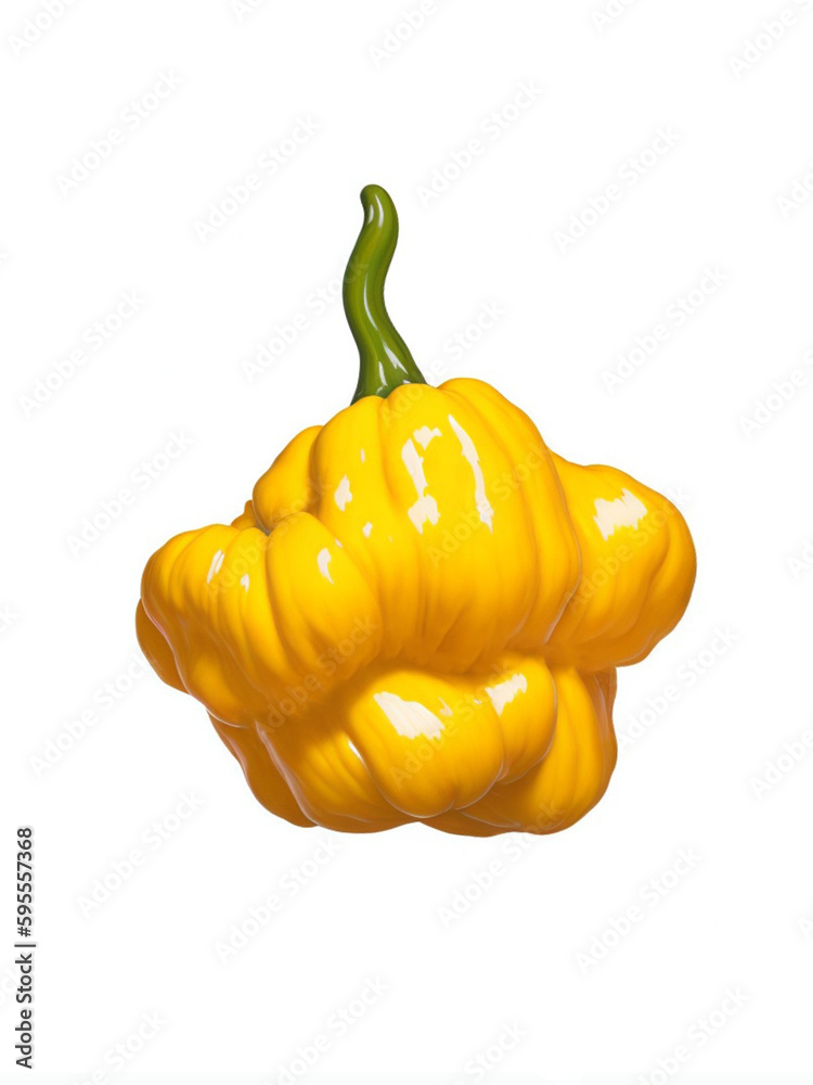 Scotch Bonnet Yellow Pepper Illustration | AI Generated ilustração do ...