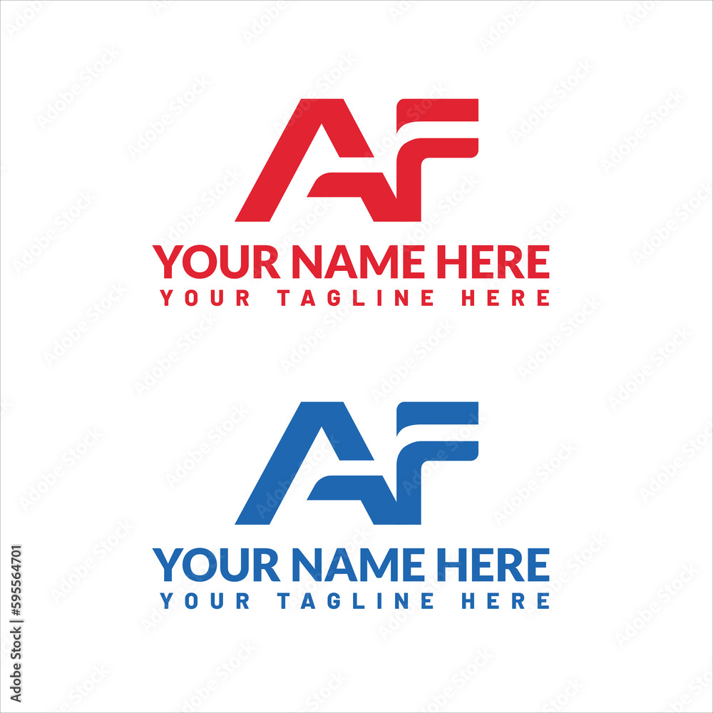AF letter logo or af text logo and af word logo design. Stock Vector ...