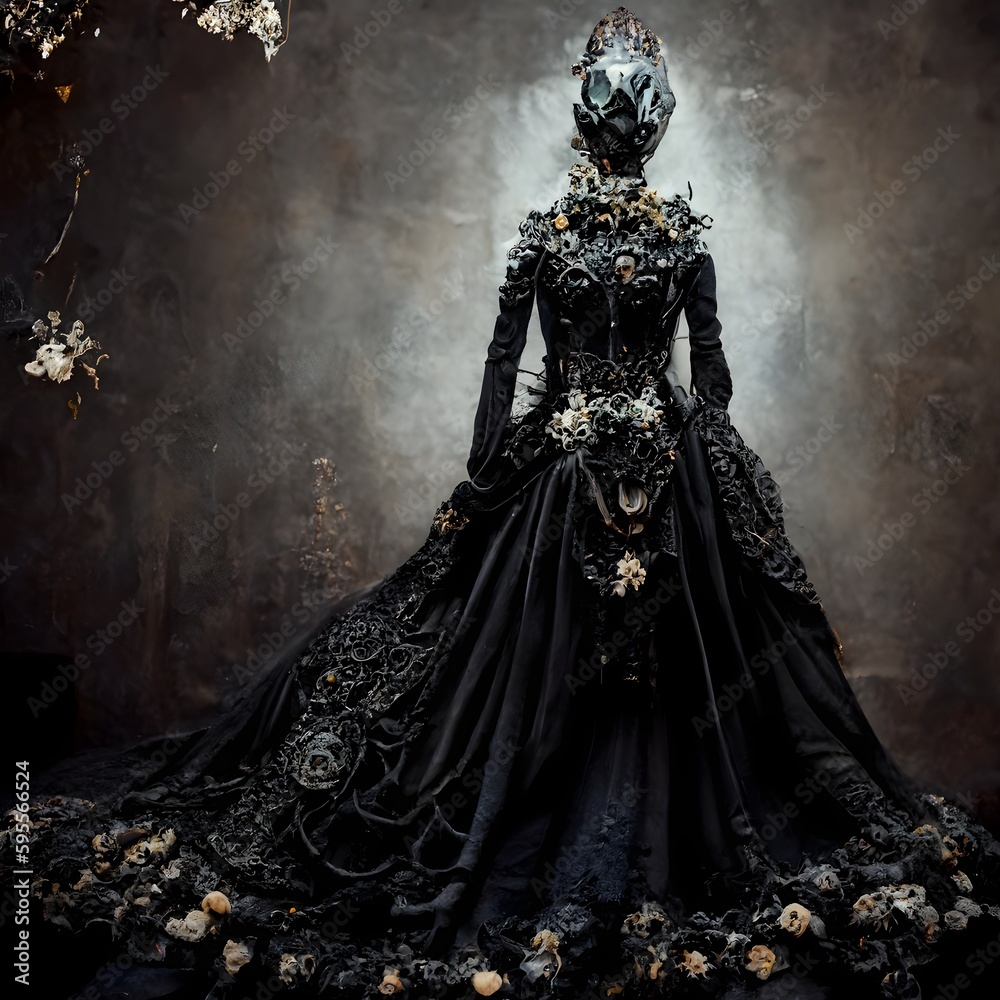 gothic victorian wedding dress alien queen crown xenomorph human hybrid ...