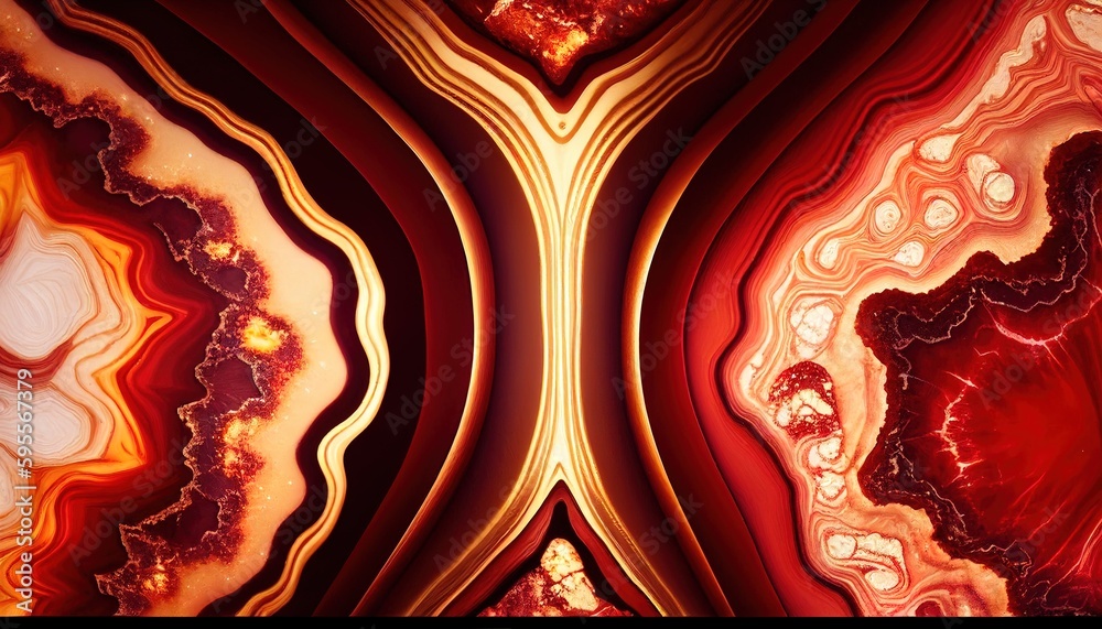 Red Geode Textures Backgrounds, Gemstone cross section, Generative AI ...