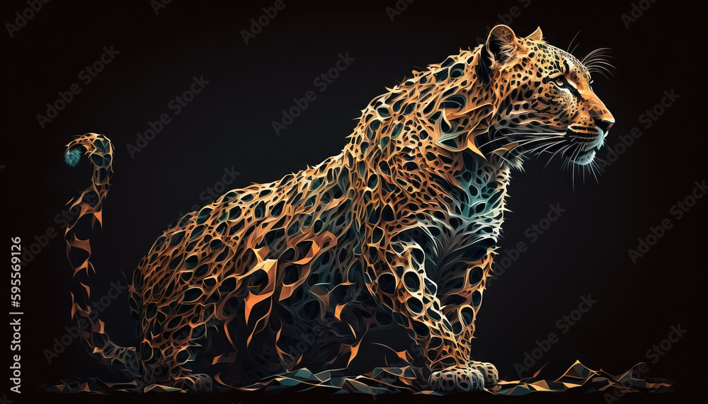 Leopard animal abstract wallpaper. Contrast background panthera in ...