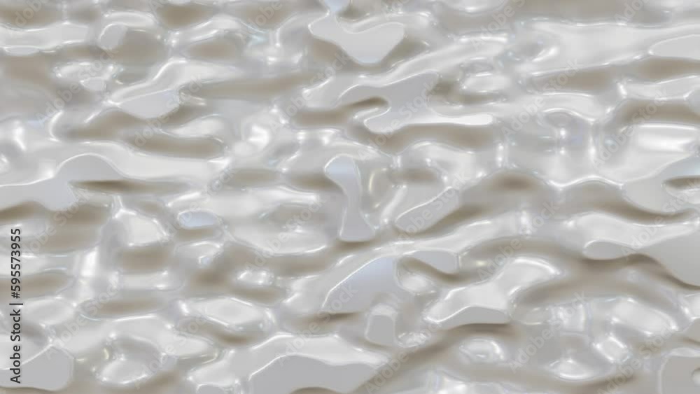 Abstract white background animation. Circular curvy and wavy backdrop ...