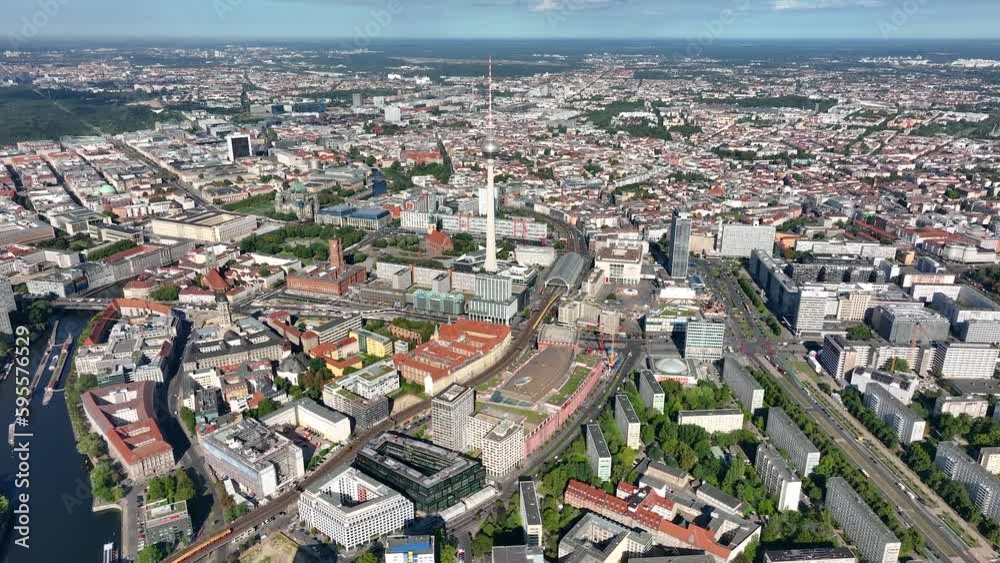 City of Berlin, Germany from above.Aerial view of cityscape showing ...