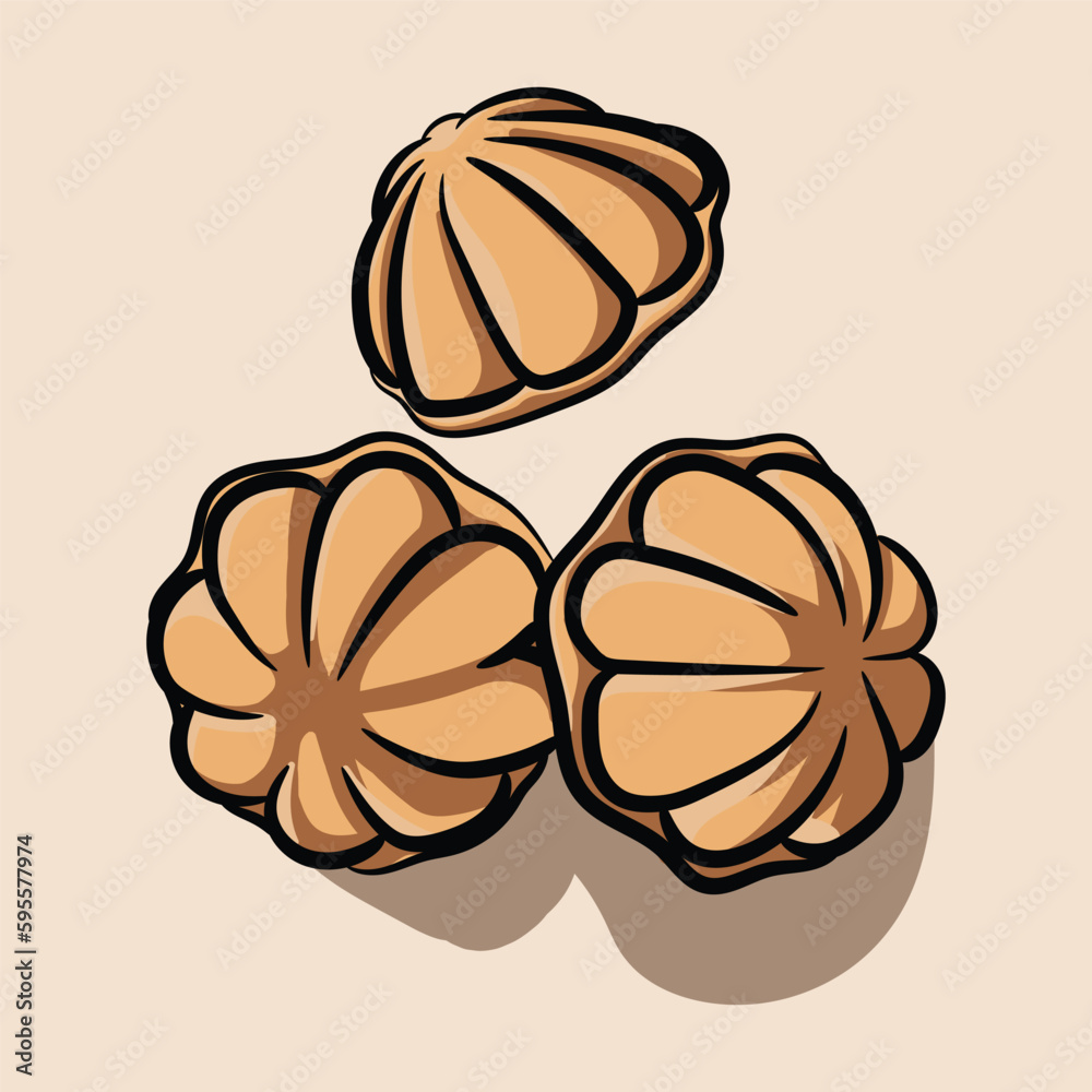 Set of kuih bahulu, malaysia famous traditional dessert during eid ...