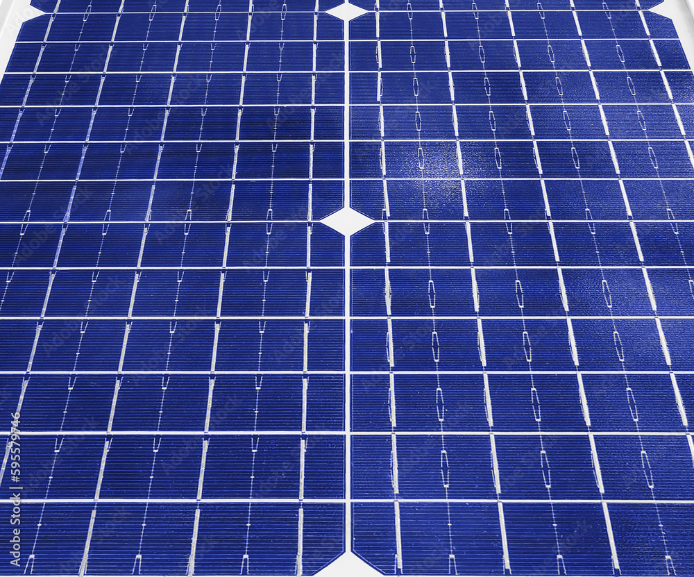 Photovoltaic solar cell panels isolated on white background ...