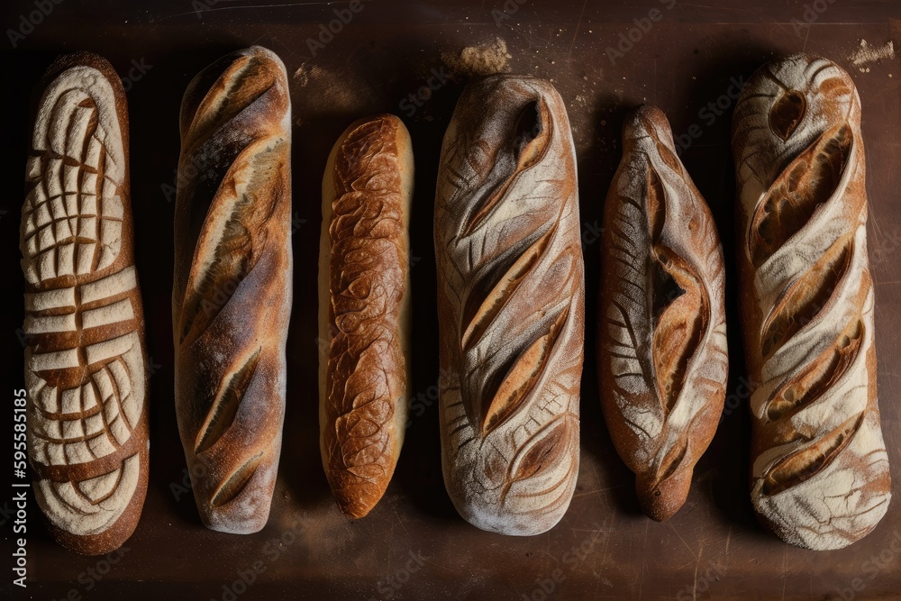 visual demonstration of various bread shaping and scoring techniques ...