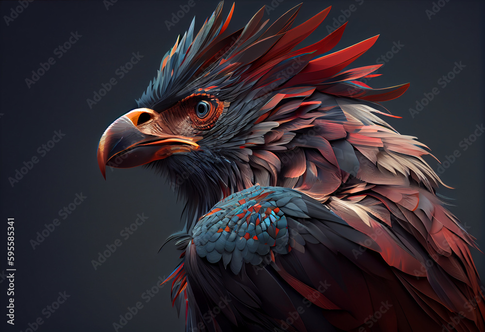 Beautiful ABSTRACT photo, Harpy Eagle concept, contemporary colors and ...