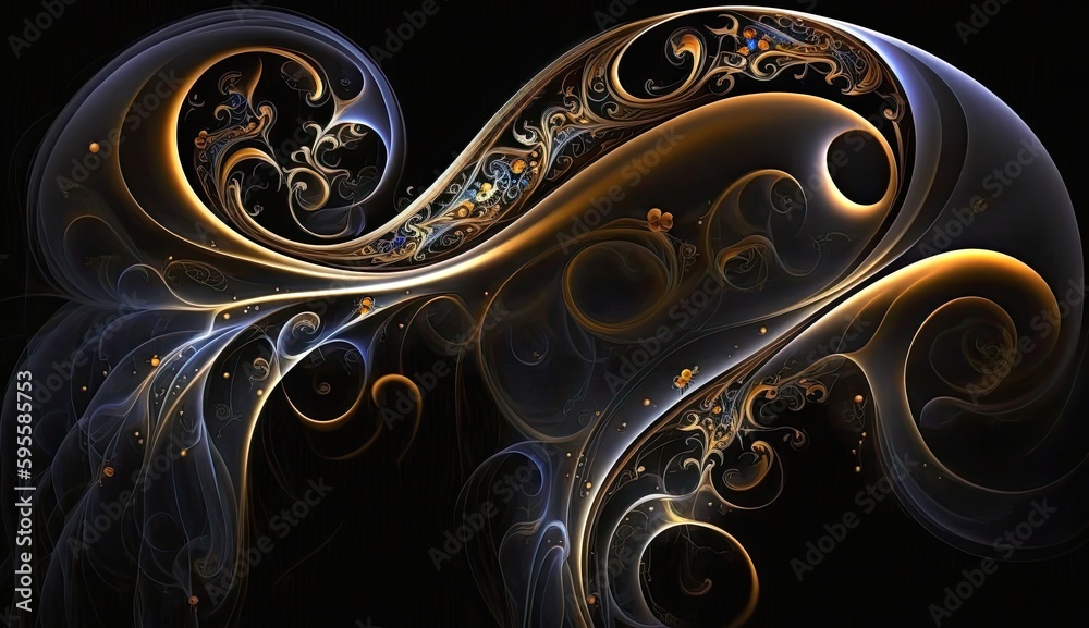 AI-generated illustration of beautiful, graceful, sensuous translucent ...