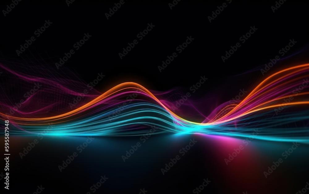 Abstract wallpaper with colorful neon line Stock Illustration | Adobe Stock