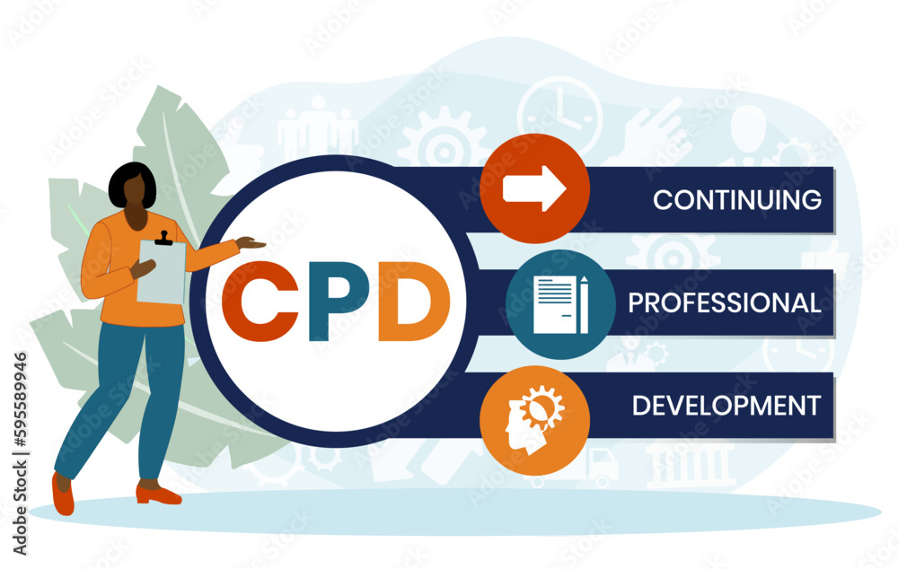 Vecteur Stock CPD - Continuing Professional Development acronym ...