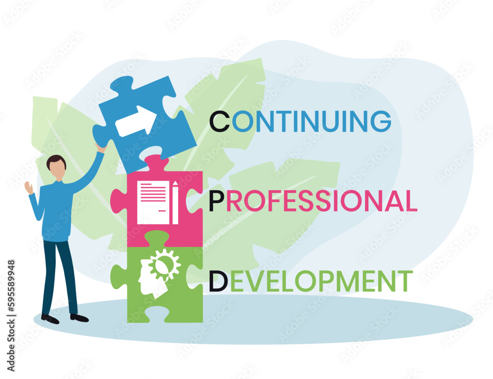 CPD - Continuing Professional Development acronym. business concept ... CPD - Continuing Professional Development acronym. business concept ...