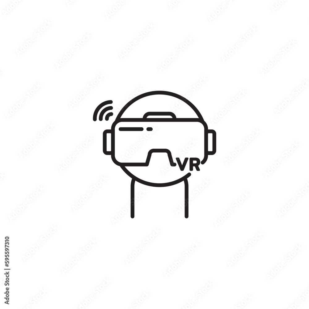 vr headset icon, virtual reality headset 3D, Device Simulation ...