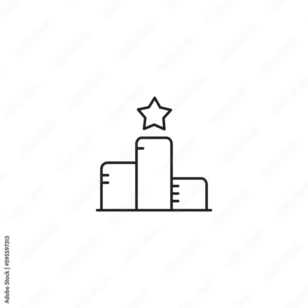 ranking, podium icon winner, trophy, flat icon for app web logo banner ...