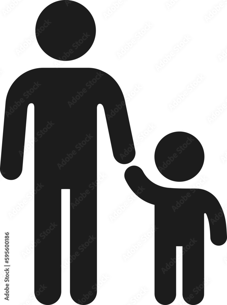 man and child holding hands, bathroom sign Stock Vector | Adobe Stock