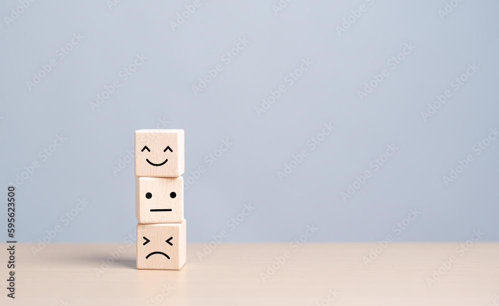 Feedback rating concept. Customer service experience feedback emotion ...