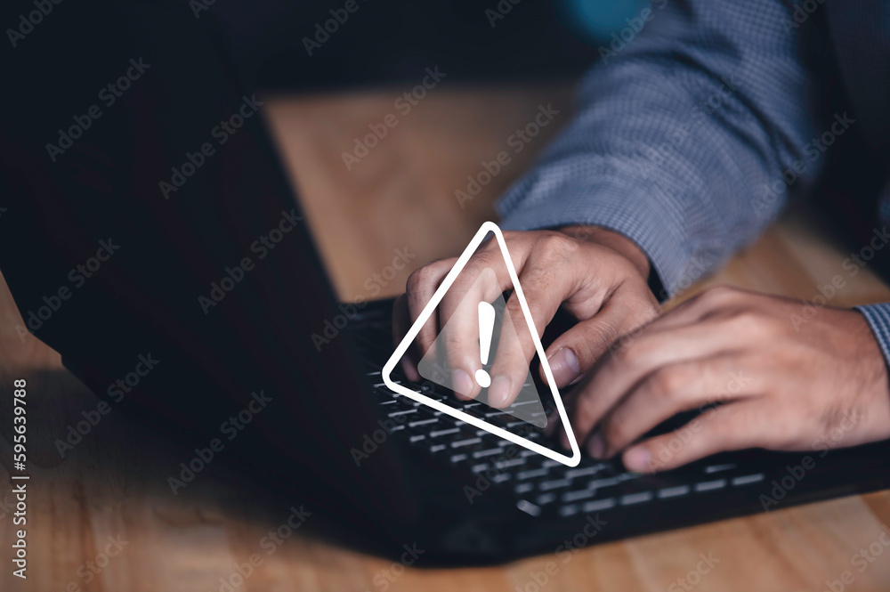 Foto de warning signs to be aware of the dangers of being hacked by ...