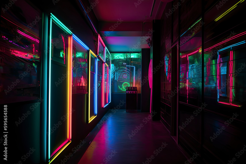 Bright and energetic theme featuring neon colors and abstract patterns ...