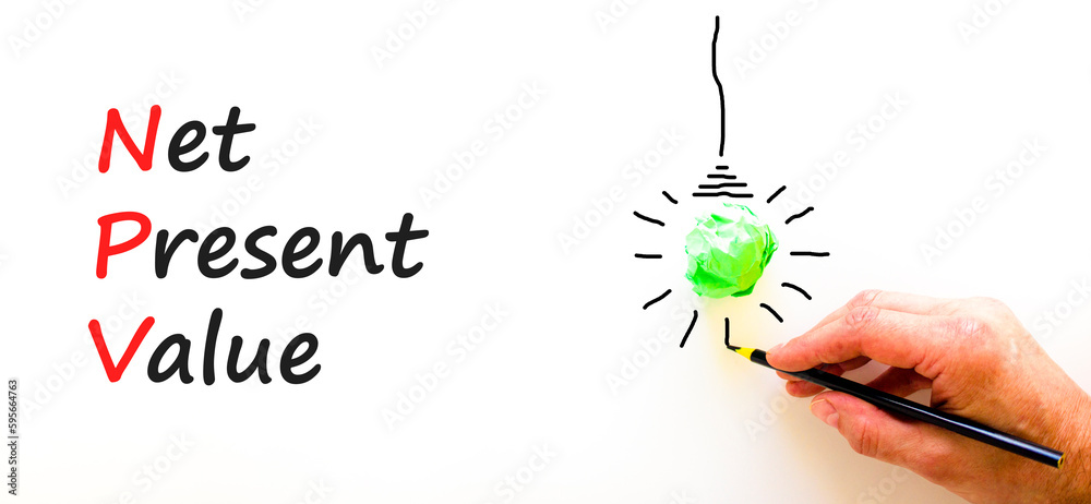 NPV net present value symbol. Concept words NPV net present value on ... NPV net present value symbol. Concept words NPV net present value on ...