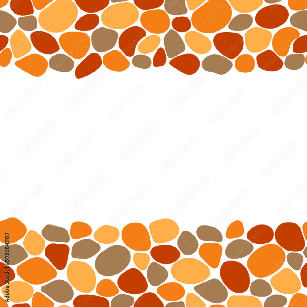 cobblestone paving seamless pattern vector illustration. Pebble ...