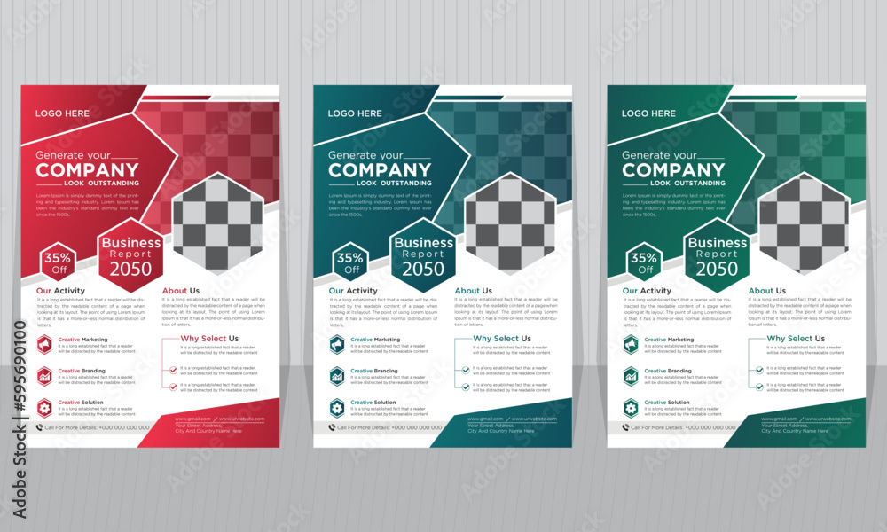 Corporate Flyer, Trending Flyer Stock Vector | Adobe Stock