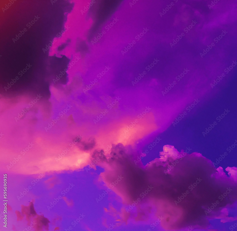 Nubes rosas, Cielo de tarde con nubes rosadas sobre el mar. Ai Stock ...