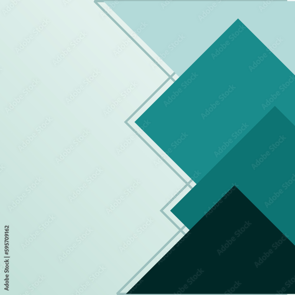 pile of gradient teal blue half square shape as frame or border ...