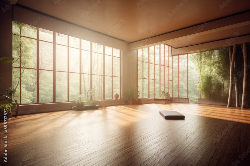 Tranquil Meditation Room: Minimal Decor, Breathtaking Surroundings, and ...