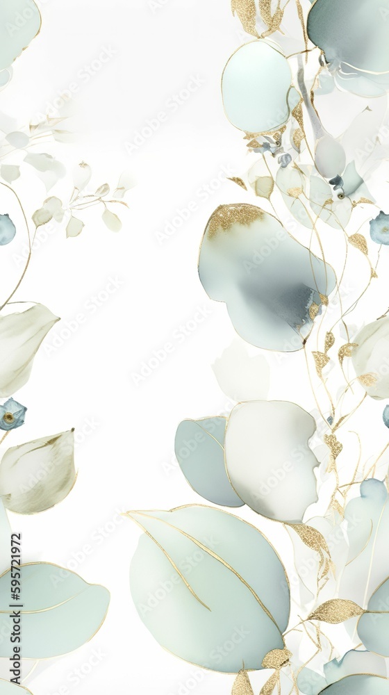 loral, flowers invitation banner template modern abstract frame ...