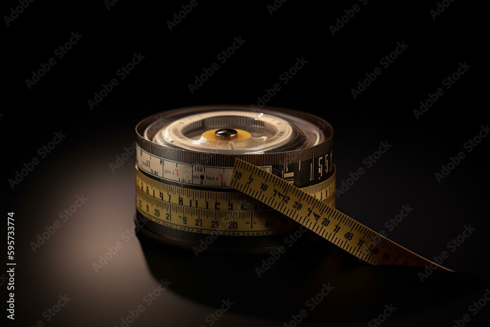 Transparent background measuring tape. Generative AI Stock Illustration ...