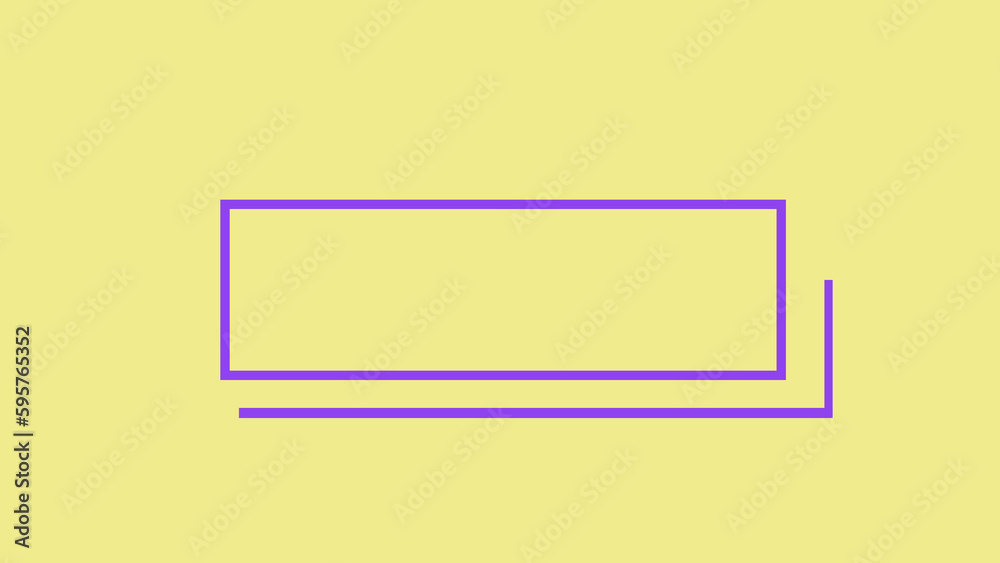 Simple line creating a rectangle animation. Logo name or title reveal ...