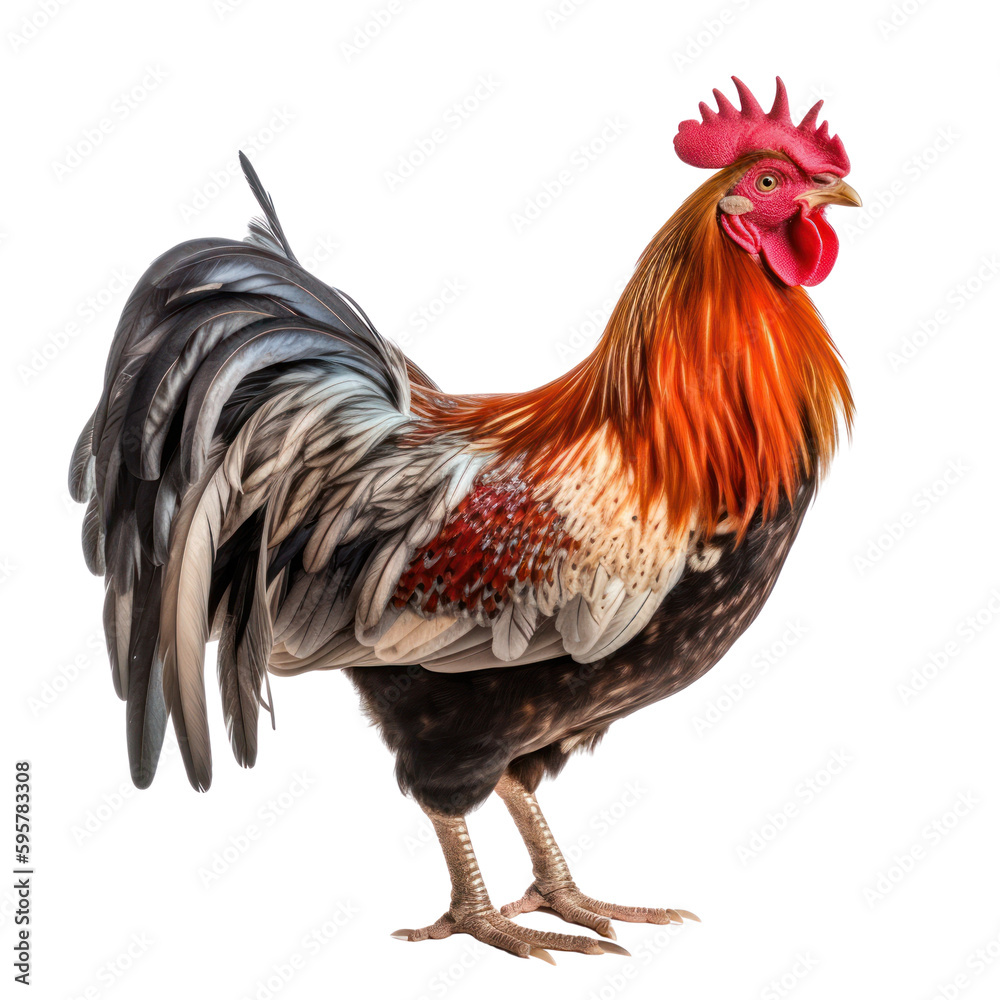 rooster isolated on transparent background, PNG, Generative AI Stock ...