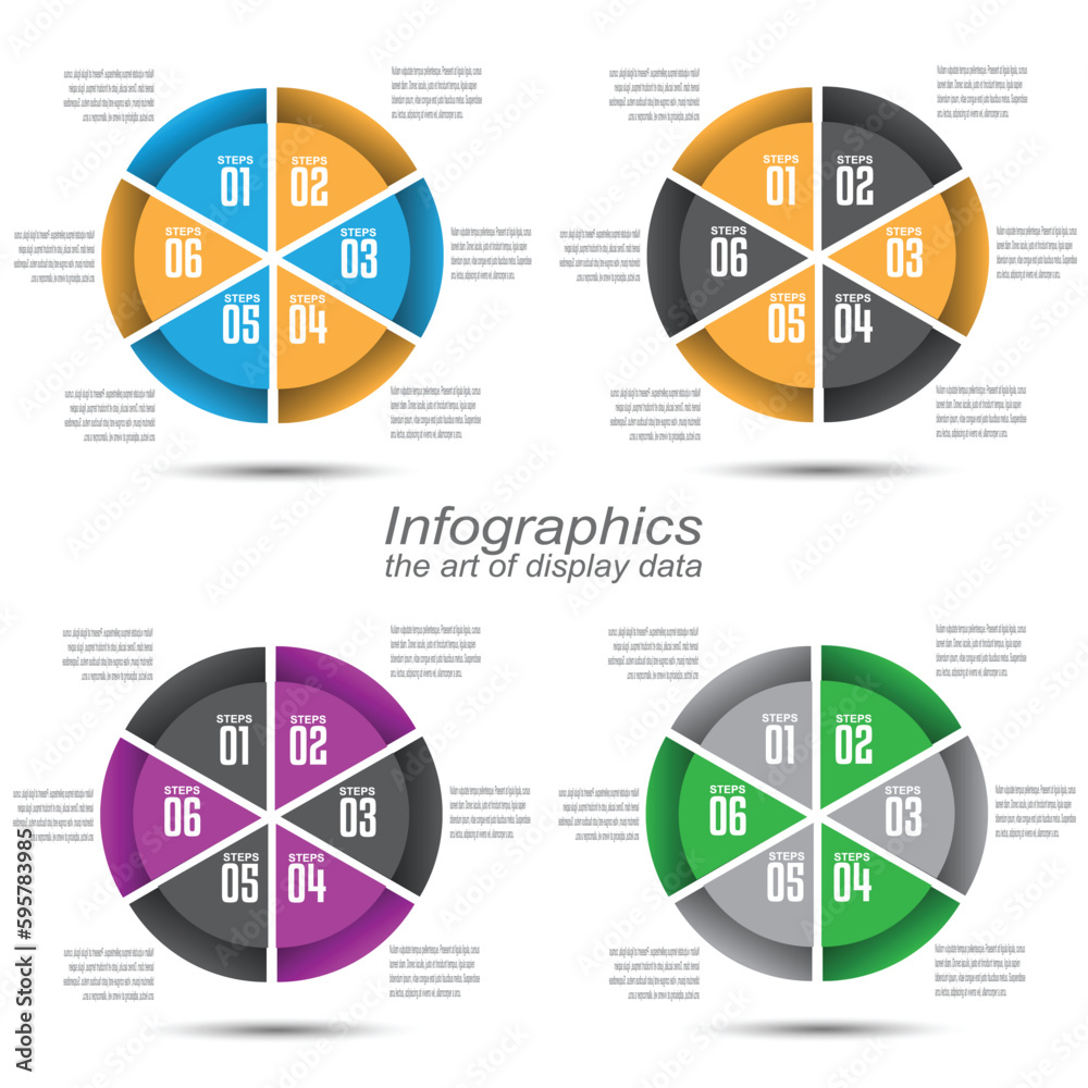 Collection infographic template for modern data visualization and ...
