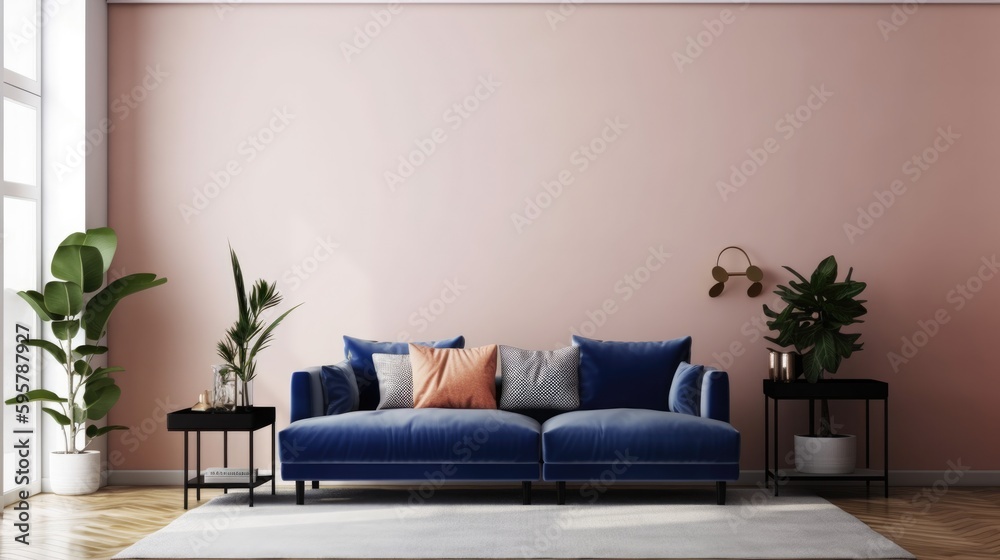 Contemporary Interior Design Background. Modern Poster Mockup ...