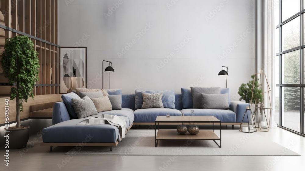Modern Interior Design Background. Stylish Living Room. Generative AI ...