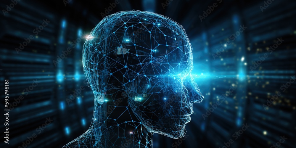 A modern highly advanced artificial intelligence system embedded in a ...