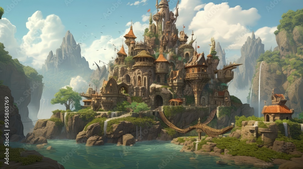 In a whimsical fairy tale kingdom, talking animals and magical ...