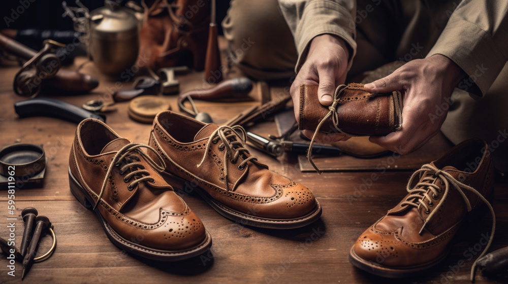 cobbler close up, Generated AI Stock Illustration | Adobe Stock