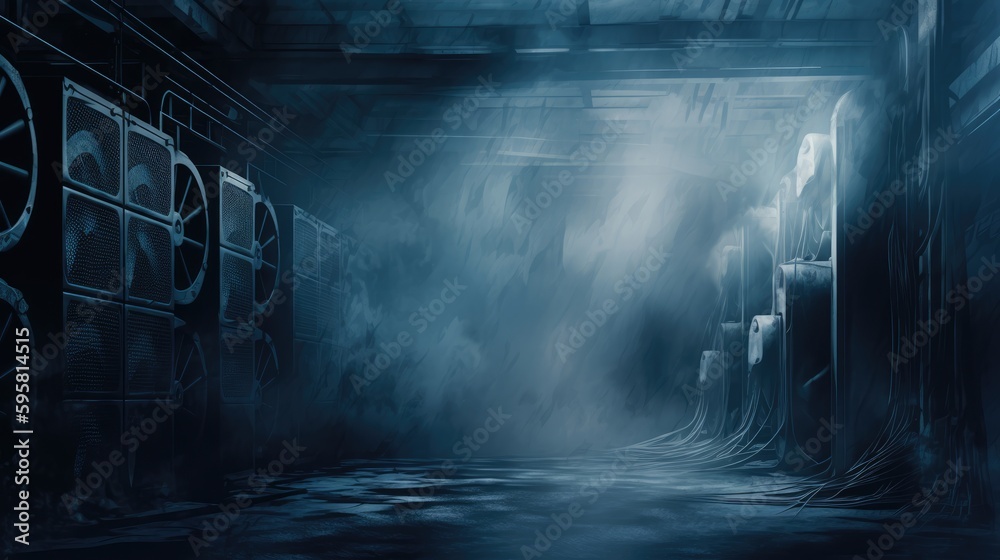 Background with Copy Space, Cooling Fans, Essential PC Component ...