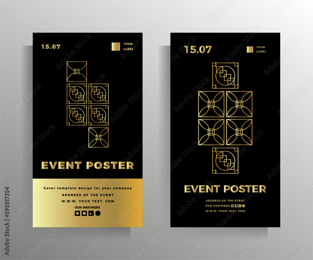 Design for a banner, flyer, poster, brochure, booklet, book. Set of ...
