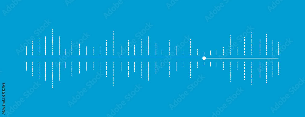 Equalizer wave banner background. Vector isolated Illustration. White ...