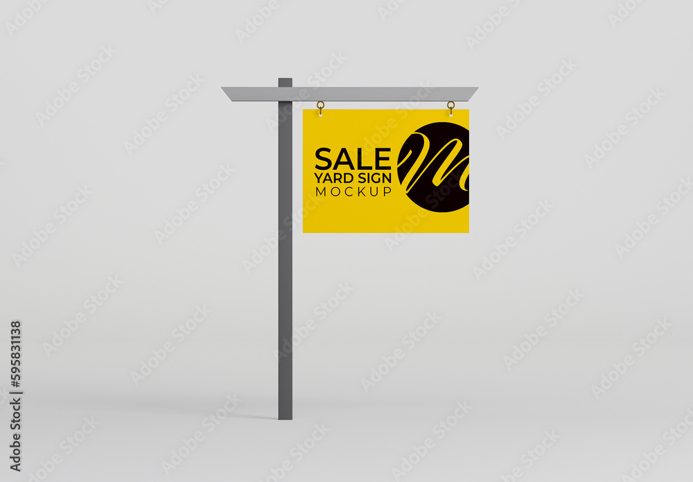 Front View Sale Yard Sign Mockup Stock Template | Adobe Stock