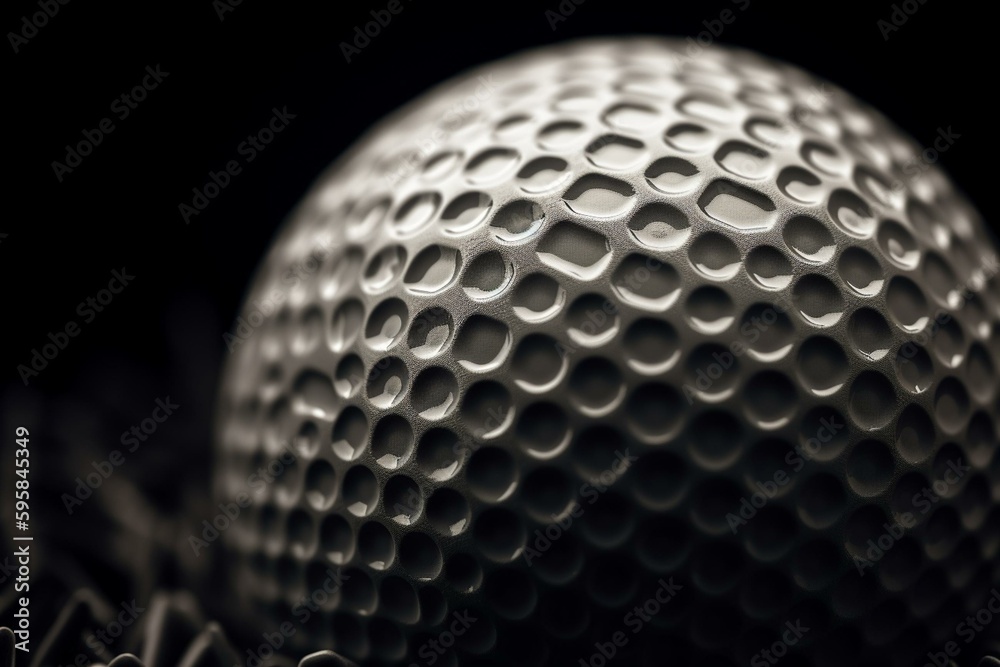 Details on the surface of a golf ball. Generative AI Stock Illustration ...
