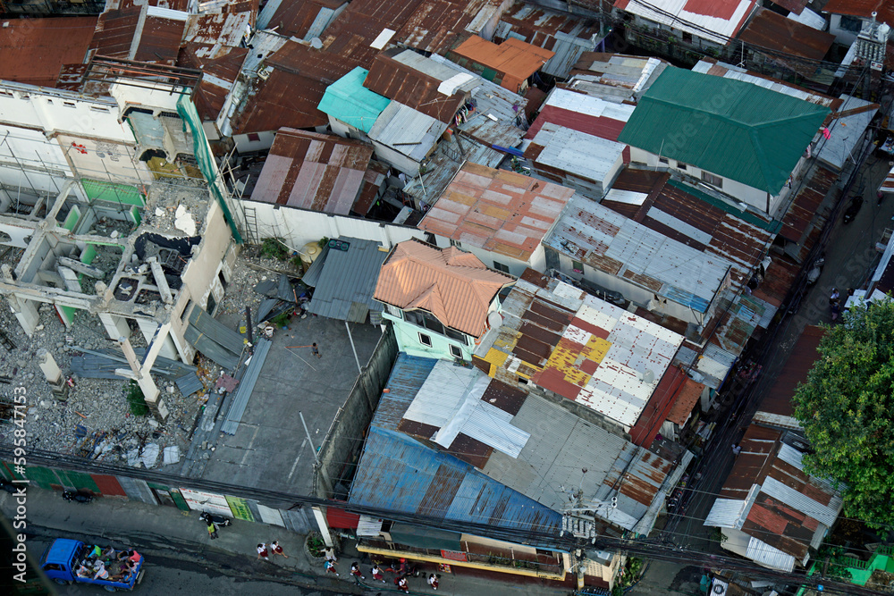 Foto de slum of cebu city on the philippines from above do Stock ...