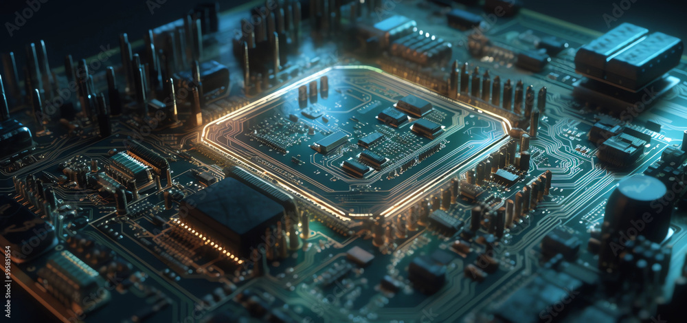 Microchip, macro, tecnología, computadora, TI creada con tecnología ...