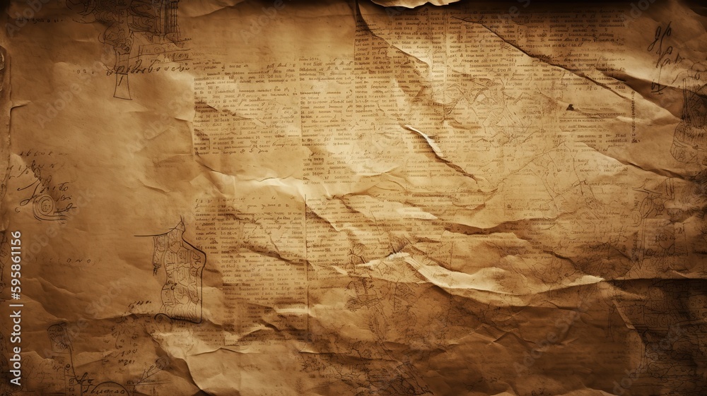 Old paper parchment weathered grunge aged papirus texture. Generative ...