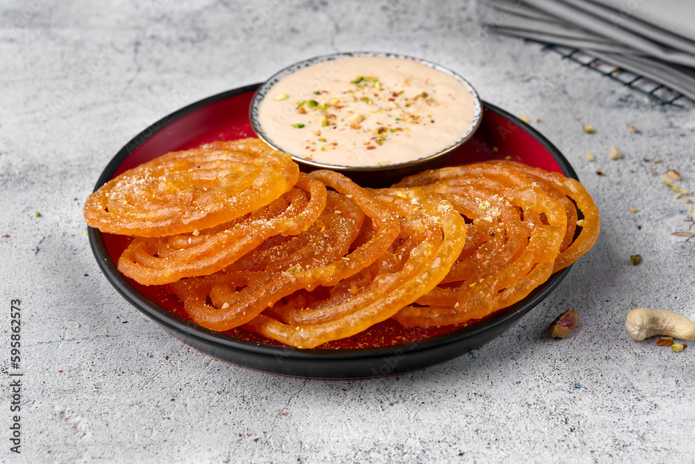 Jalebi With Rabri Stock Photo | Adobe Stock